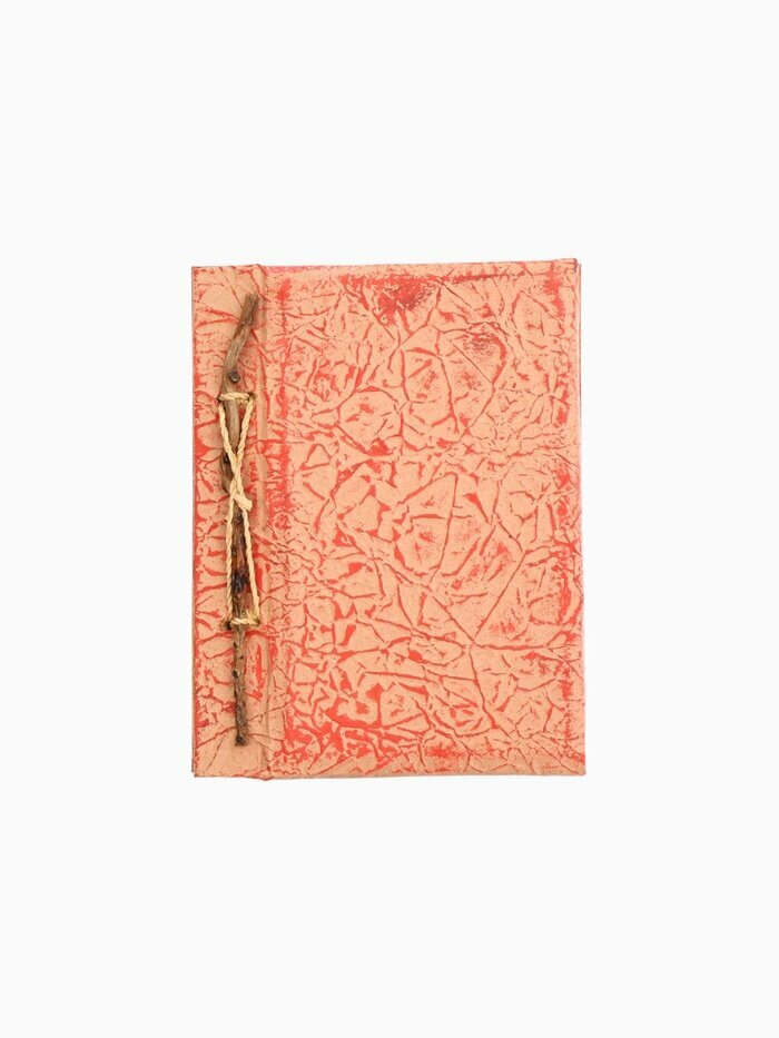 Блокнотик плетеный,48 листов, 14х18х2 см, цв. бежево-красный