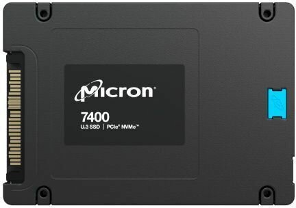 1638 ГБ 2.5" SATA накопитель CRUCIAL Micron 7400MAX (MTFDKCB1T6TFC-1AZ1ZABYY) - PCI-E 4.0 x4, чтение - 6500 Мбайт/сек, запись - 2200 Мбайт/сек, 3D TLC NAND, NVM Express