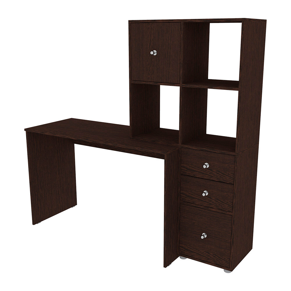 Стол письменный со стеллажом 750 Венге