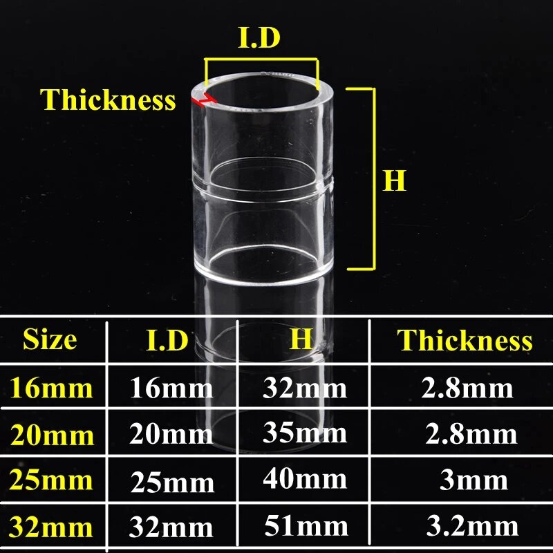 16 ~ 32 мм прозрачный акриловый коленчатый соединитель для аквариума, аквариум, плексигласное соединение, двухсторонний прямой тройник, фитинги для трубок подачи воды