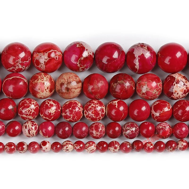 Круглые бусины из императорской яшмы MOON BEADS 6 8 10 12 мм 10mm 38pcs 1lot