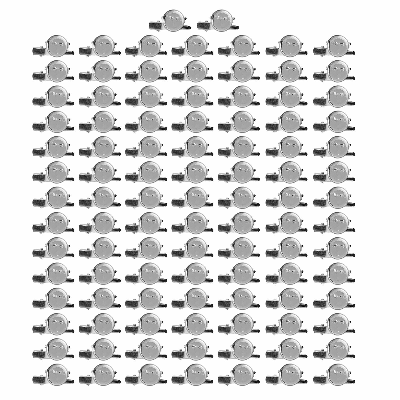 100 шт. металлические значки на пуговицах, прочные многоразовые булавки для пуговиц на заказ, широкое применение для удостоверений личности, ремешков и многого другого