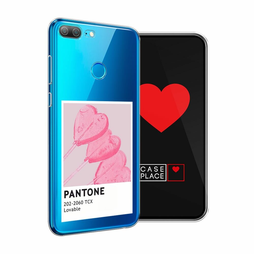 Чехол на Honor 9 Lite / Хонор 9 Лайт с принтом "Pantone Lovable 2 - 14 февраля", прозрачный — фото 1