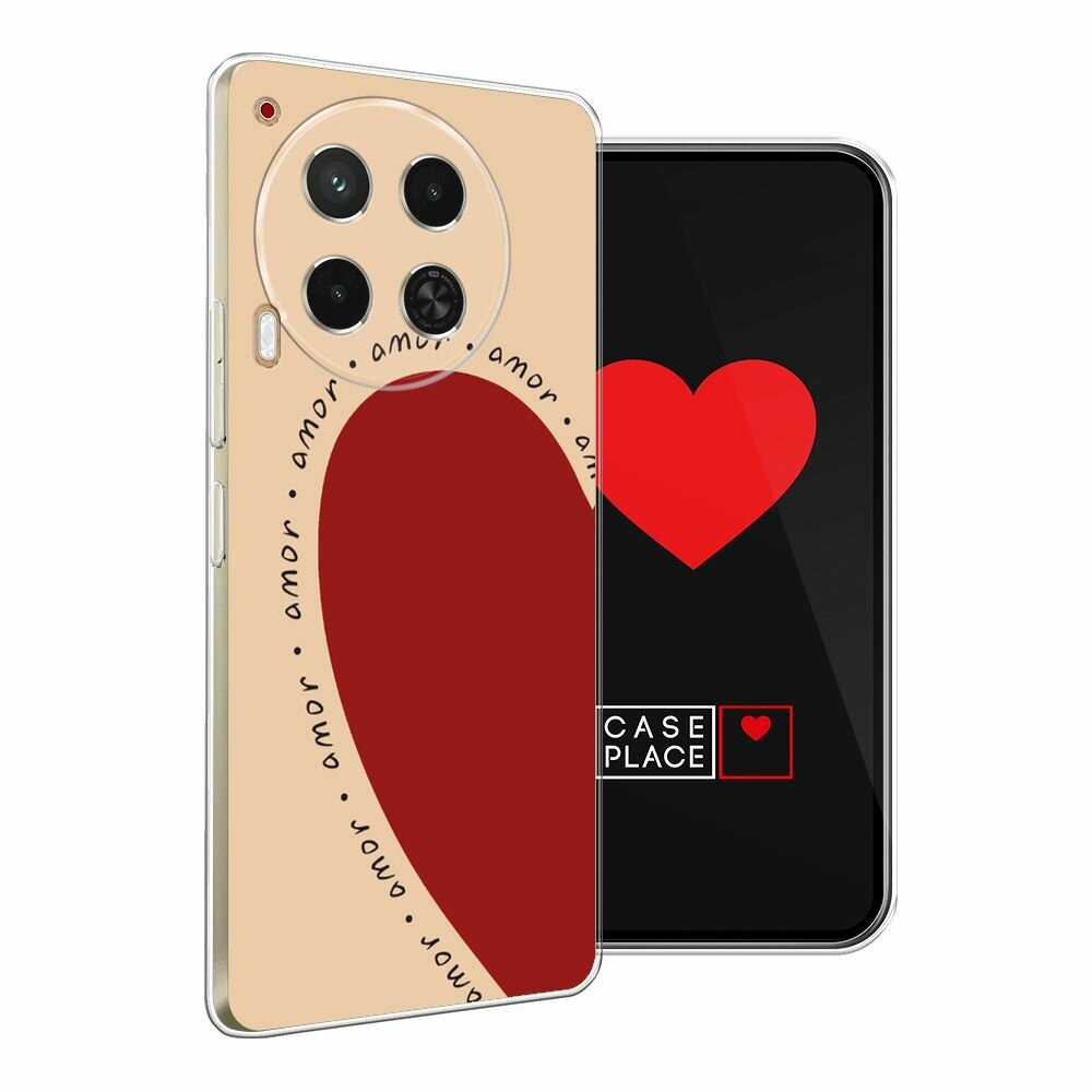 Чехол на Tecno Camon 30 4G / Текно Камон 30 4G с принтом "amor heart 1 - 14 февраля" — фото 1