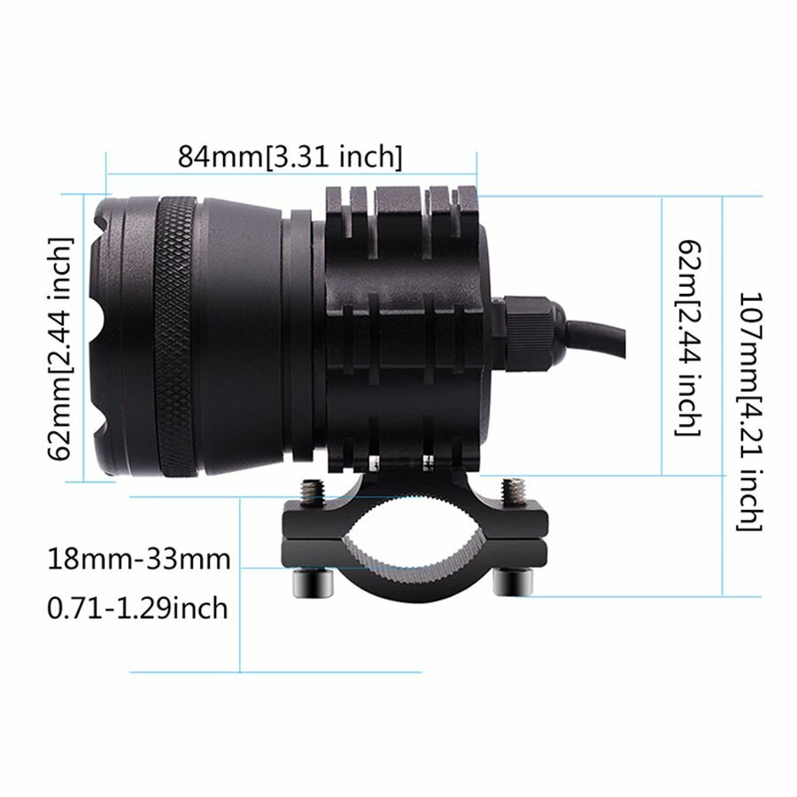 2x180W LED-фары для мотоцикла CREE