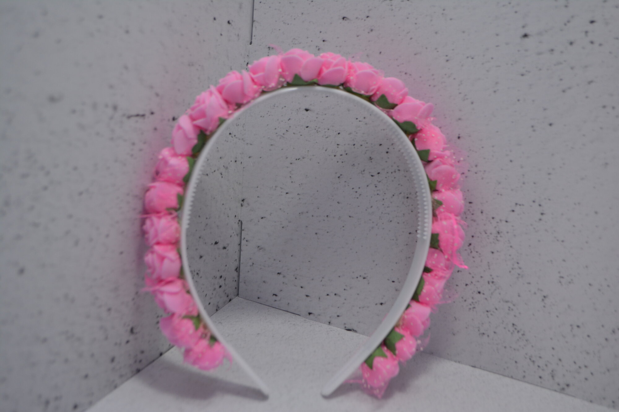 Ободок для девочки с розочками из фоамирана