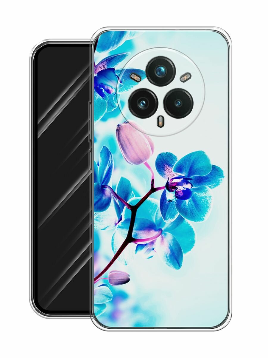 Чехол на Realme 14 Pro / Реалми 14 Про с принтом "Голубая орхидея" — фото 1