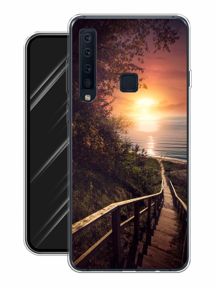 Чехол на Samsung Galaxy A9 2018 / Самсунг Галакси А9 2018 с принтом "Мост у воды" — фото 1