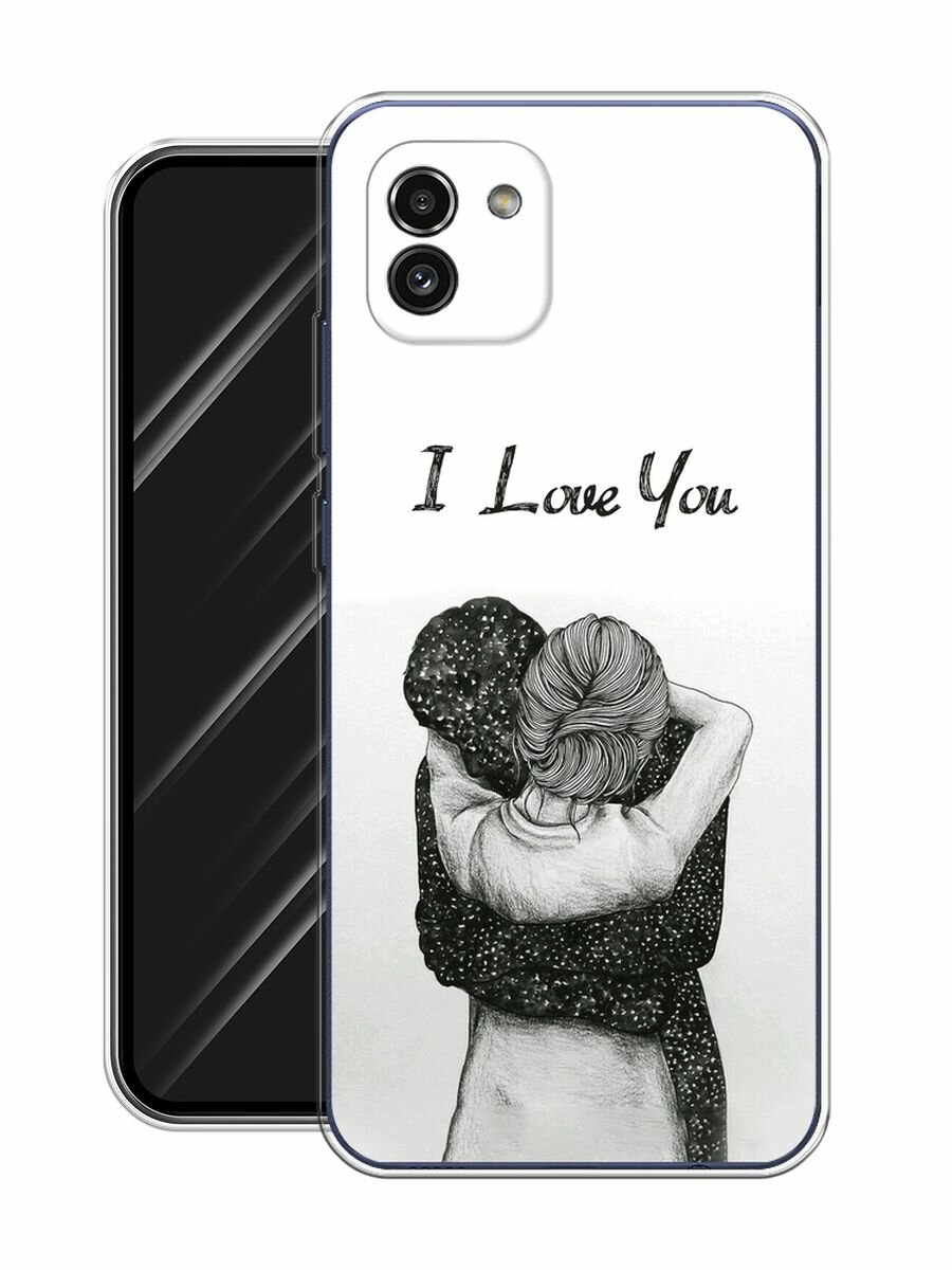 Чехол на Samsung Galaxy A03 / Самсунг Галакси А03 с принтом I love you 1 — фото 1