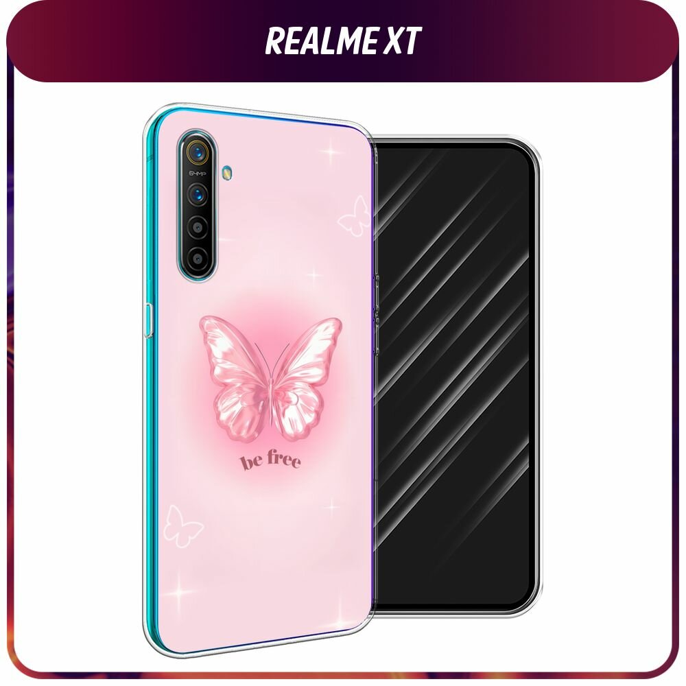 Чехол на Realme XT / Реалми XT с принтом "Be free butterfly 1"