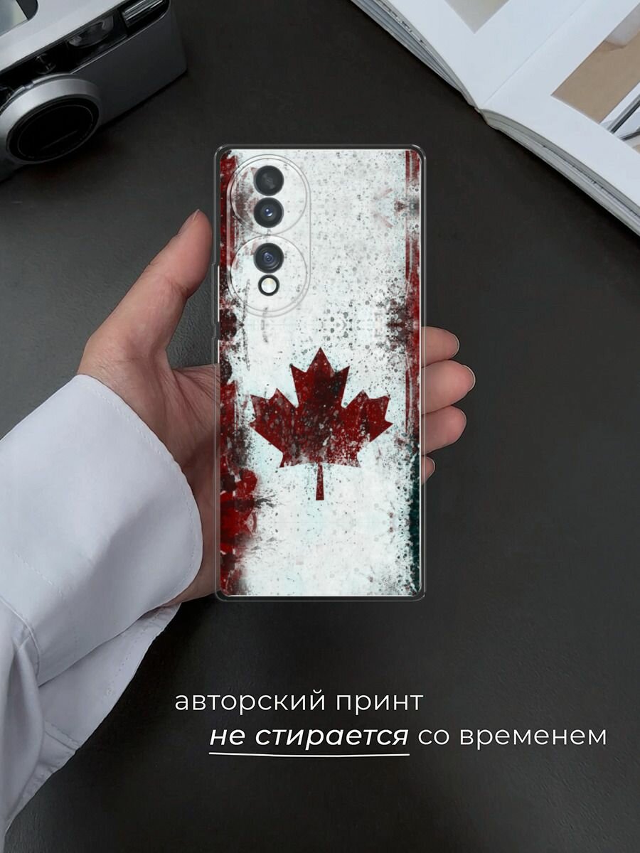 Силиконовый чехол на Honor 70 / Хонор 70 с принтом "Канада" — фото 1