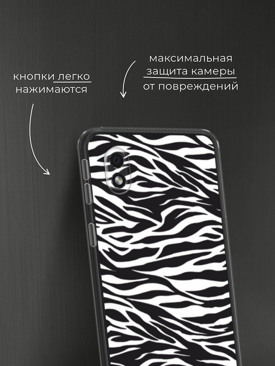 Чехол на Samsung Galaxy A01 Core / Самсунг Галакси А01 Core с принтом "Принт зебра" — фото 1