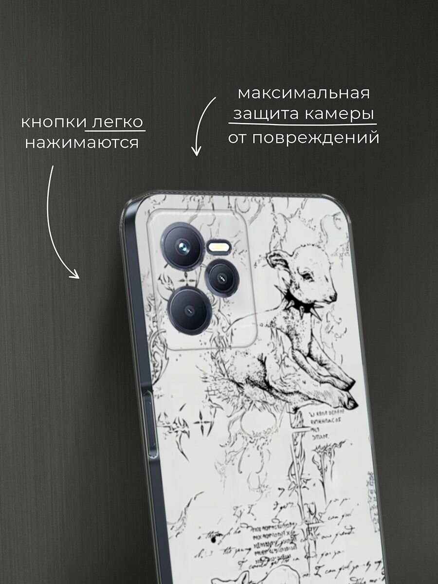 Чехол на Realme C35 / Реалми C35 с принтом "Готический ягненок" — фото 1