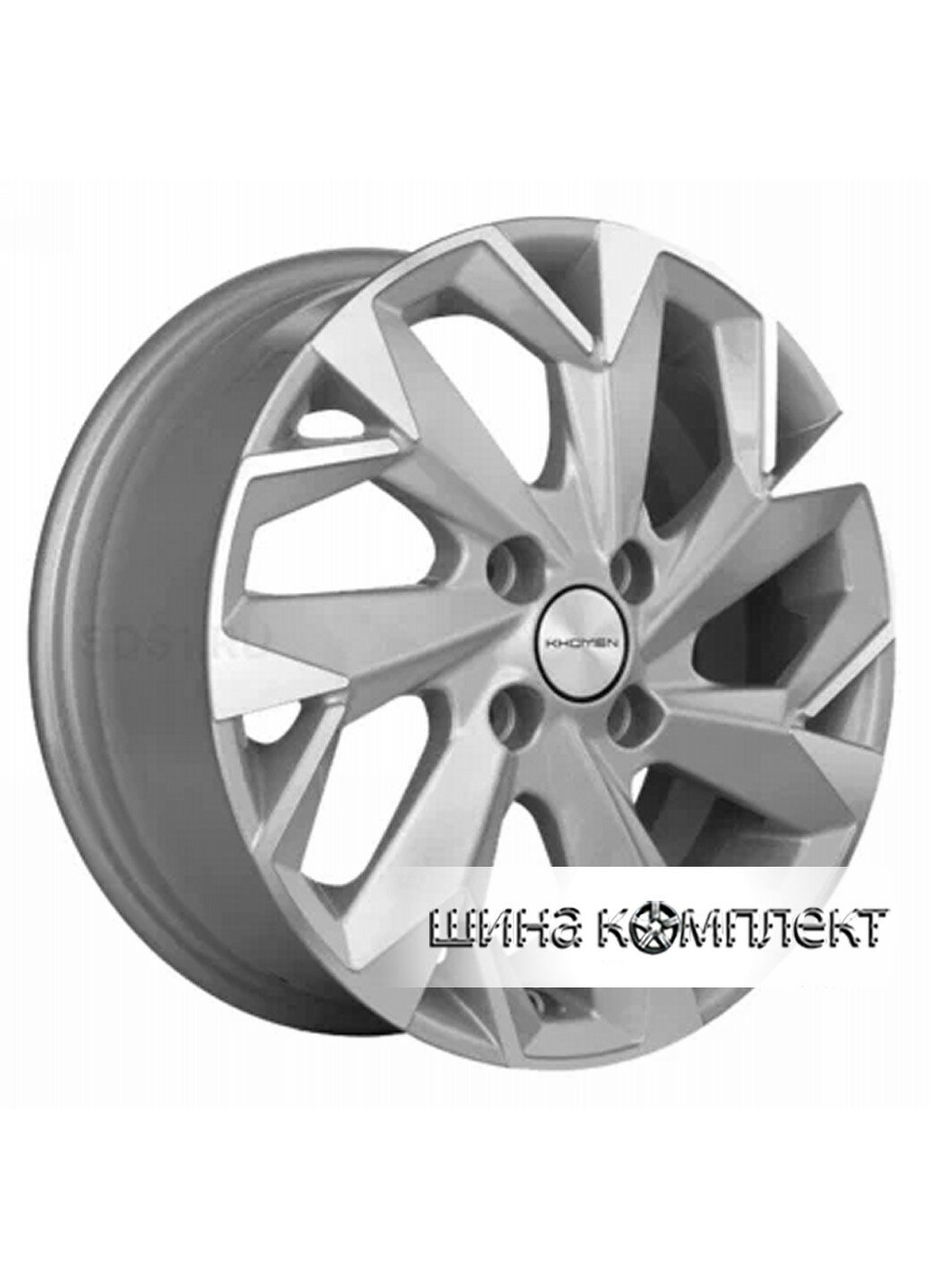 Колесный диск Khomen Wheels KHW1508 6x15 4x100 ET40 60,1 F-Silver-FP литой для автомобиля