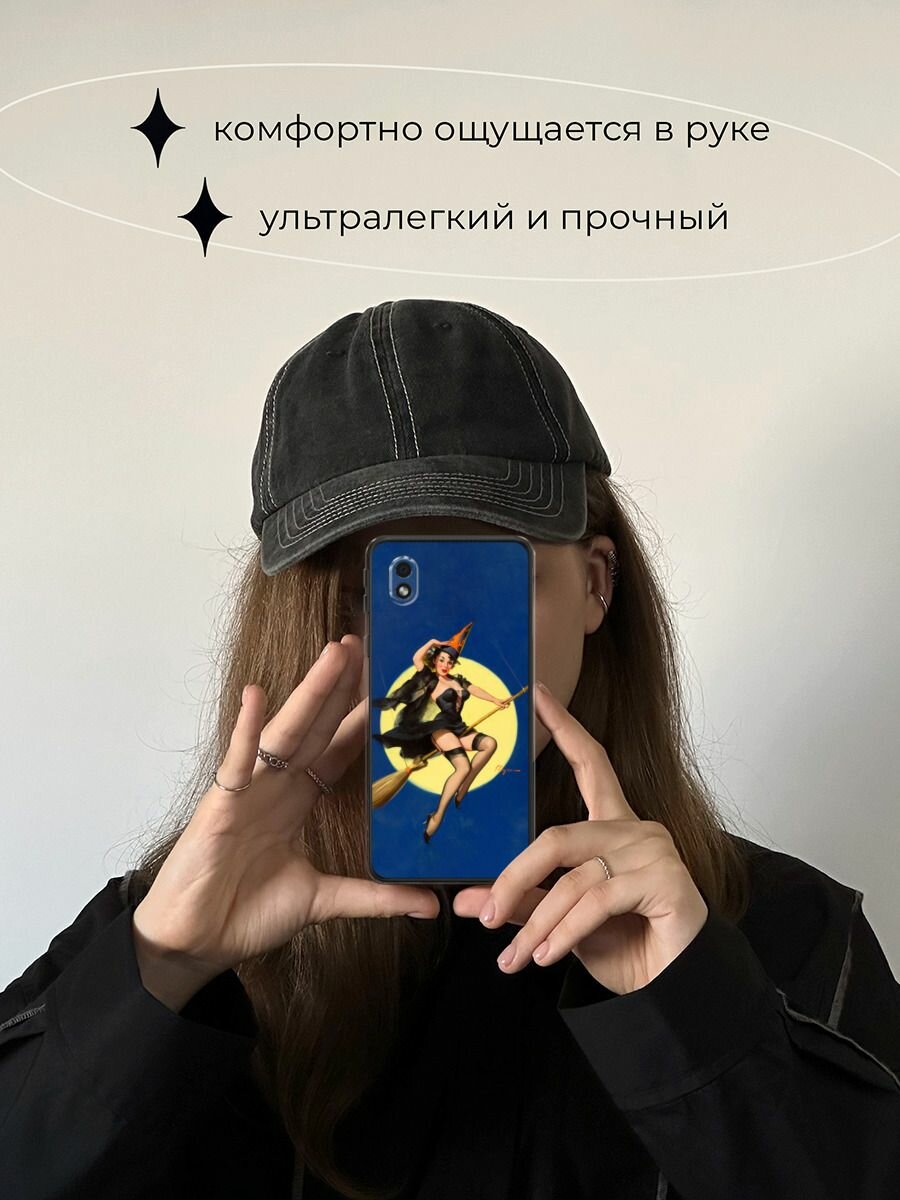 Чехол на Samsung Galaxy A01 Core / Самсунг Галакси А01 Core с принтом "Pin-Up Witch" — фото 1
