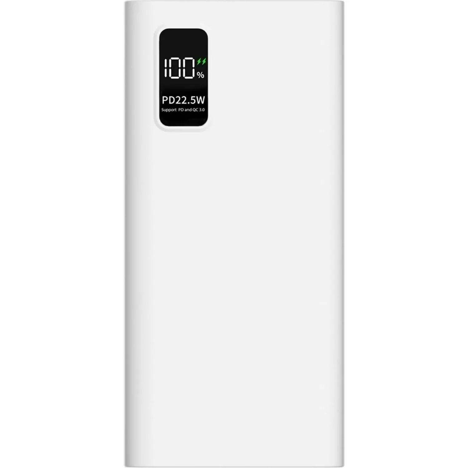 Внешний аккумулятор PERO PB06 20000 mAh, Li-Pol, output USB-C + 2USB-A, белый