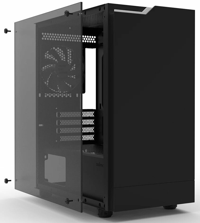 Корпус ZALMAN MINITOWER mATX W/PSU RGB черный с окном T4 Plus