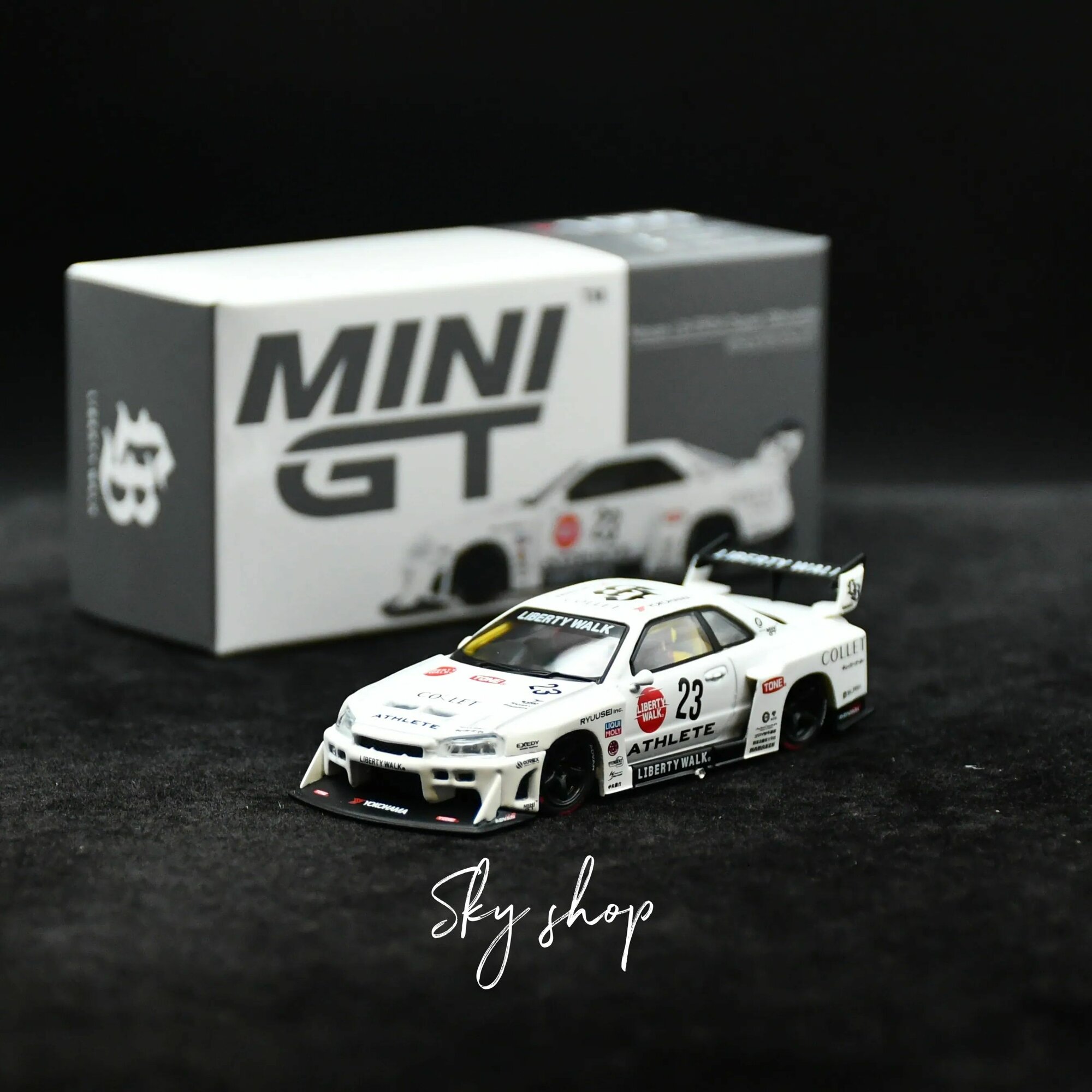 Машинка MINI GT 1:64 #1059 Nissan LB-ER34 Super Silhouette ATHLETE/COLLET