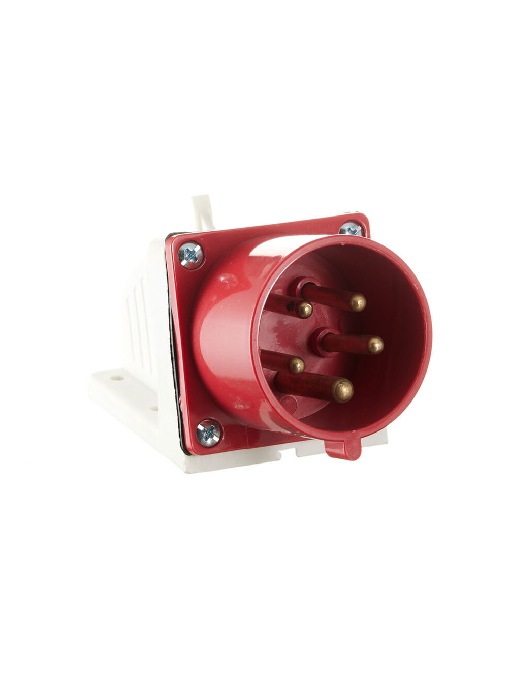 Вилка силовая угловая настенная 3Р+РЕ+N 32 А 380 В IP44