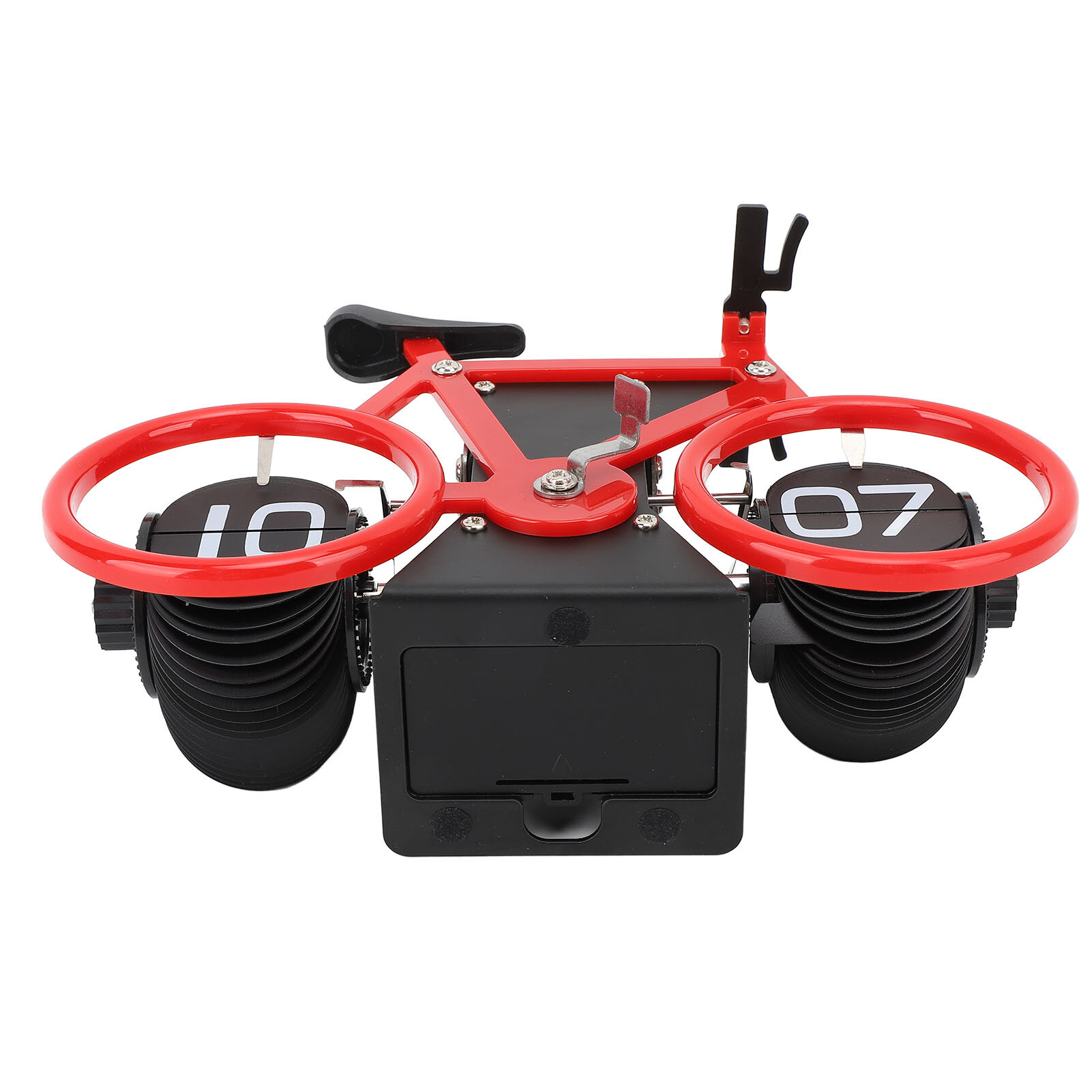 Винтажные настольные часы-раскладушка в форме велосипеда, ретро-механические часы с батарейным питанием, таймер с напоминанием, настольные часы для офиса, дома, красные