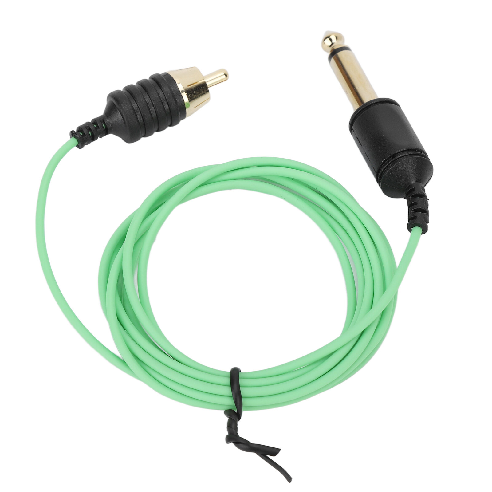Шнур с зажимом для татуировки RCA, хорошая передача, плотное соединение, шнур для татуировки, зеленый, длина 1,8 м
