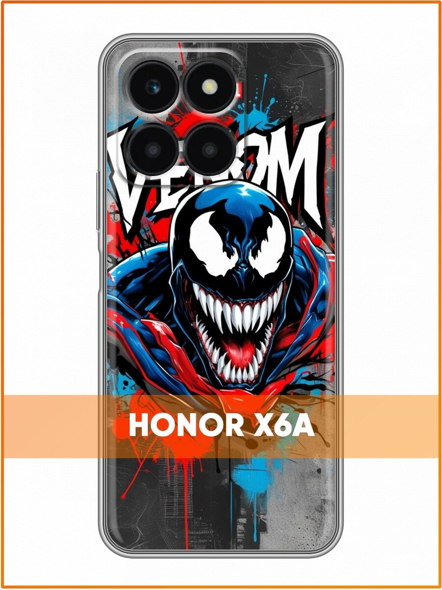 Чехол для Honor X6a с принтом для мальчиков с Веномом (Хонор Х6а)