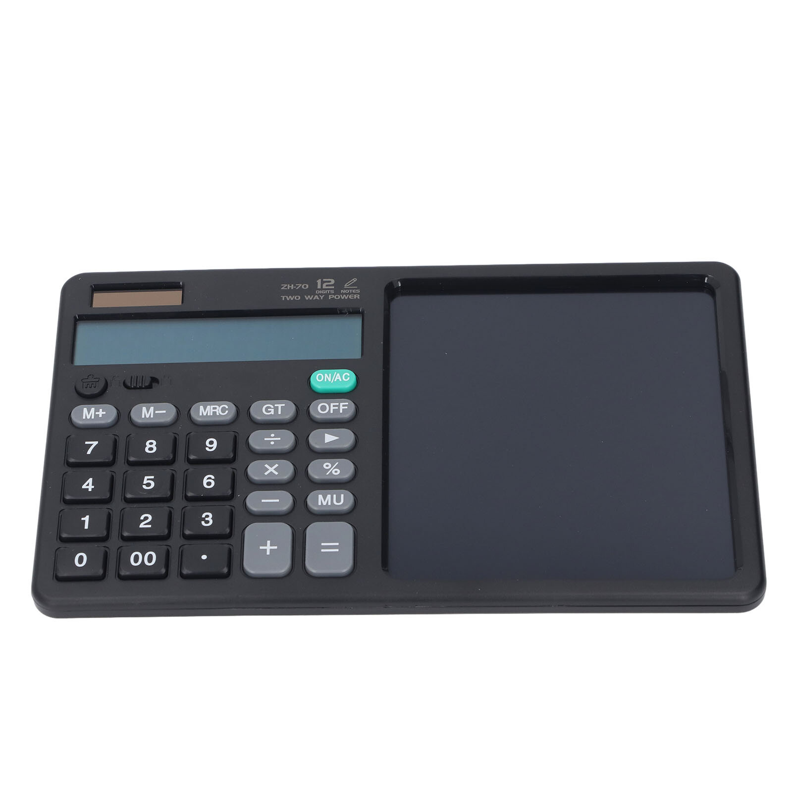 Многофункциональный LCD калькулятор с блокнотом для офиса и финансов, портативный, черный, 253x159x16мм