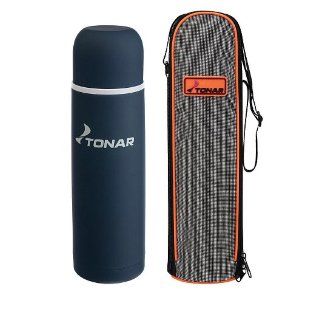 Термос (HS. TM-033C) 1000ML с ситечком (чехол) TONAR