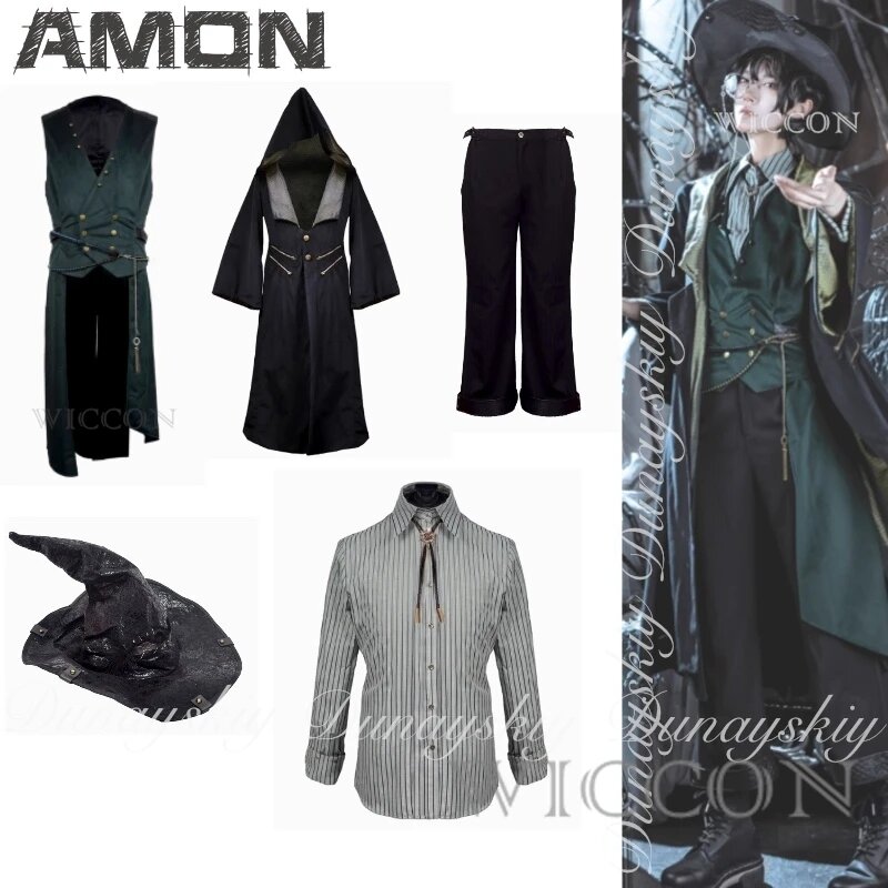 Косплей костюм Амон "Ошибка" темно-зеленый Темно-зеленый, М, set2