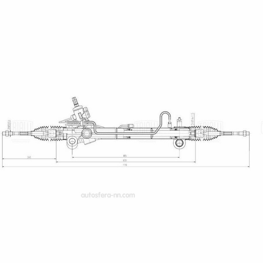 TRIALLI CRS1901 Механизм рулевой (рейка) для а/м Lexus RX II (03-)/Toyota Highlander (01-) (гидравлич.) (CRS 1901)
