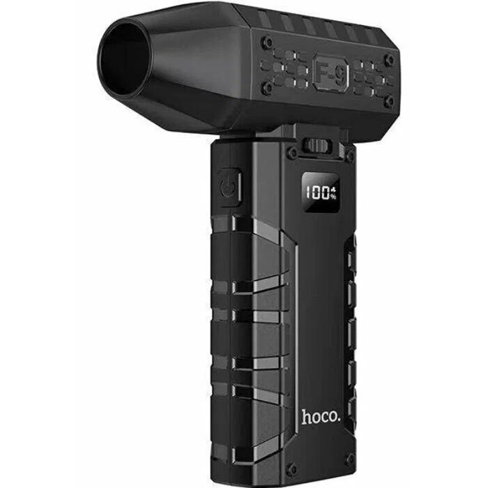 Турбо вентилятор Hoco HX67 Force Fan 60W, 3000 mAh, LED, портативная воздуходувка, черный