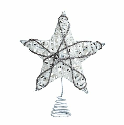 Декоративная макушка KREAFORTA Звезда h25 см белый