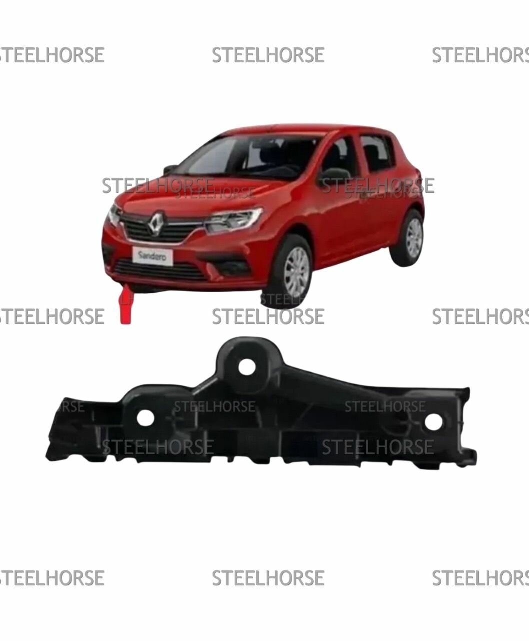 Кронштейн переднего бампера левый Renault Logan II ; Sandero 2 2014-2022