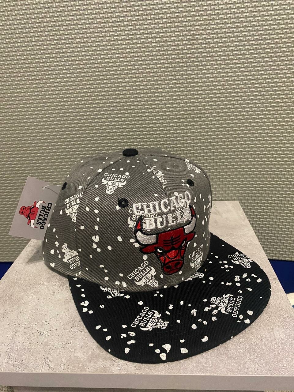Для баскетбола чикаго буллс кепка летняя баскетбольного клуба NBA CHICAGO BULLS (США) бейсболка летняя Чёрно-серая