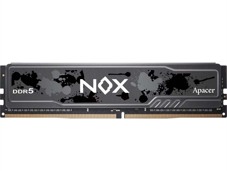 Оперативная память Apacer Nox, DDR5, 16Gb (1x16 Gb), 5200 MHz, CL40, DIMM, радиатор, черный