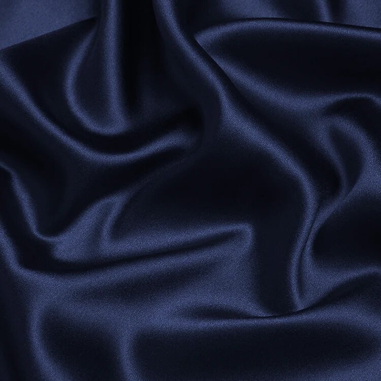 Шелковая парчовая ткань для пошива 22 Momme Темно-синий, 73-Glass Cyan