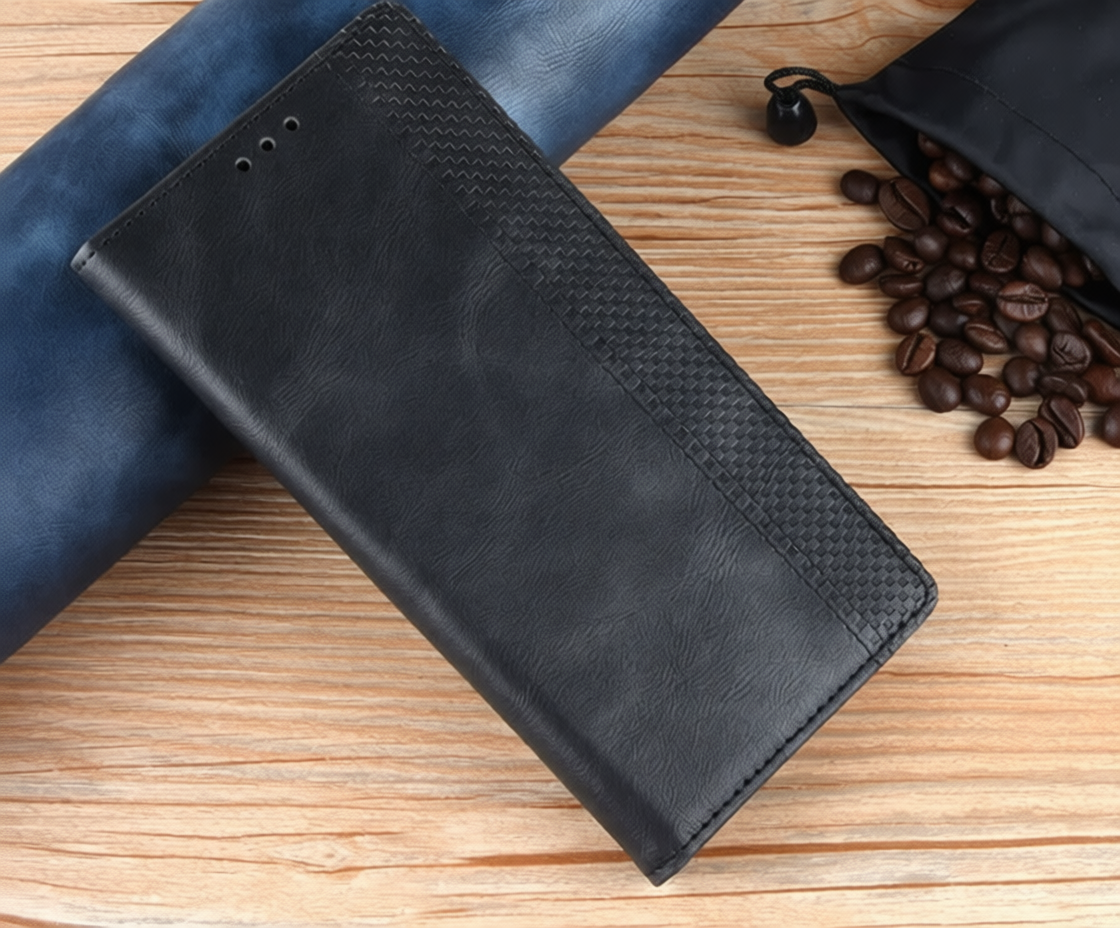 Чехол-книжка из качественной импортной кожи с мульти-подставкой для Xiaomi Poco M3 Pro 5G/Redmi Note 10 5G Ретро черный