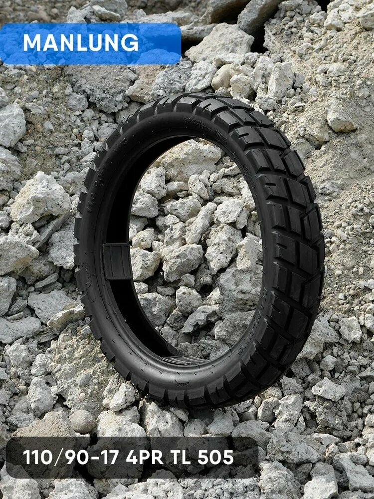 MANLUNG Шина пневматическая 17" 110/90-17 4PR TL 505 MANLUNG Мотошины 110/90 R17 60 P
