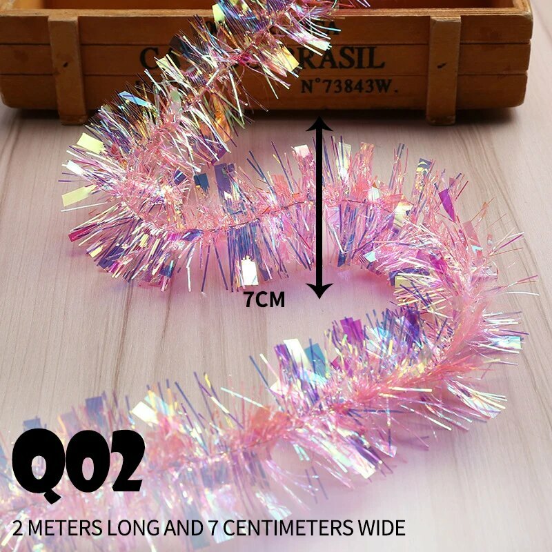 Фольгированные гирлянды с кисточками parehope 2 шт 4 м pink