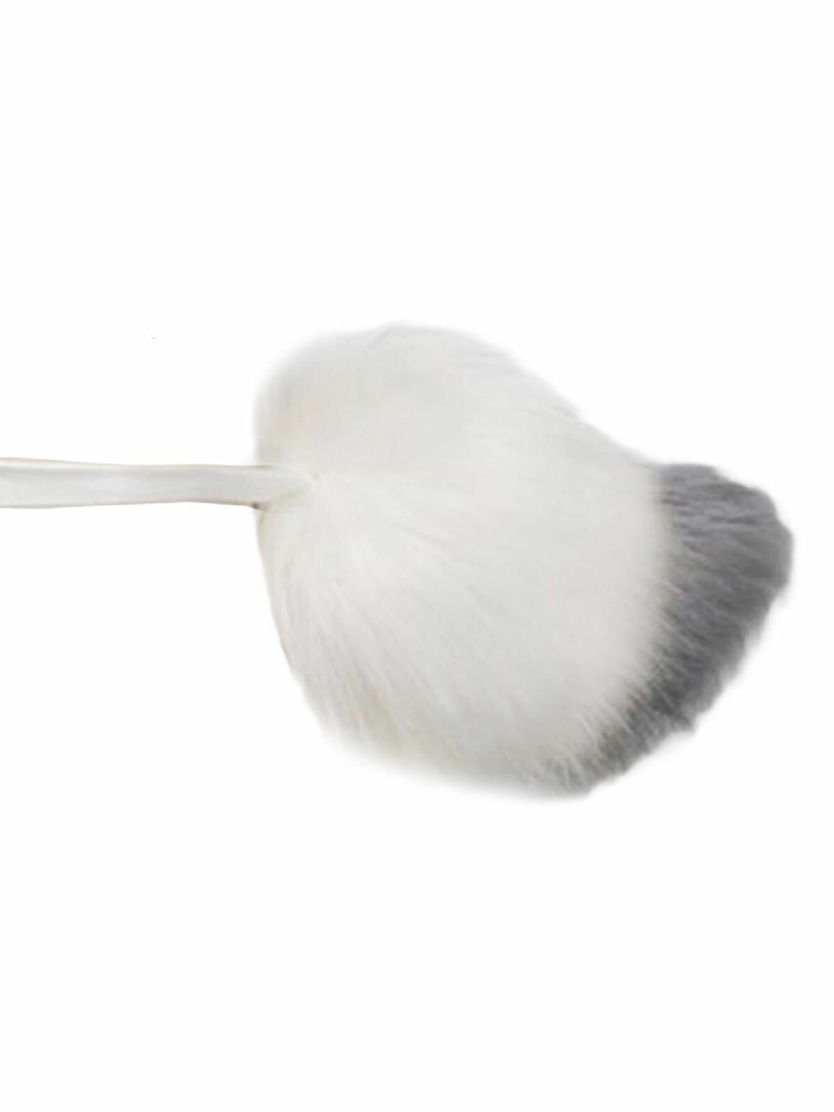 Ободок с ушками и хвостом из искусственного меха для костюма кролика на Хэллоуин, Хвост кролика белый гр