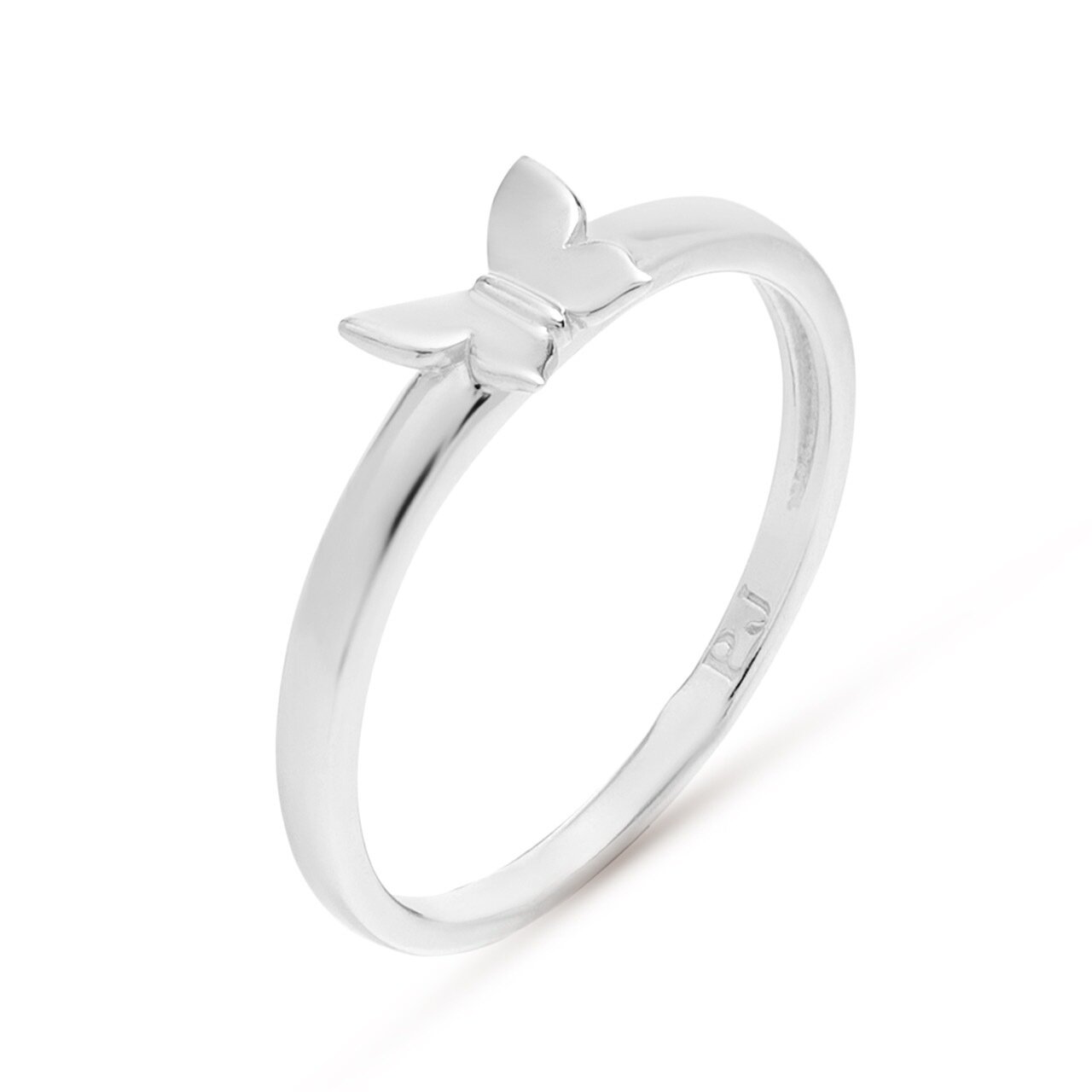 Кольцо тонкое, серебро, 925 проба, родирование