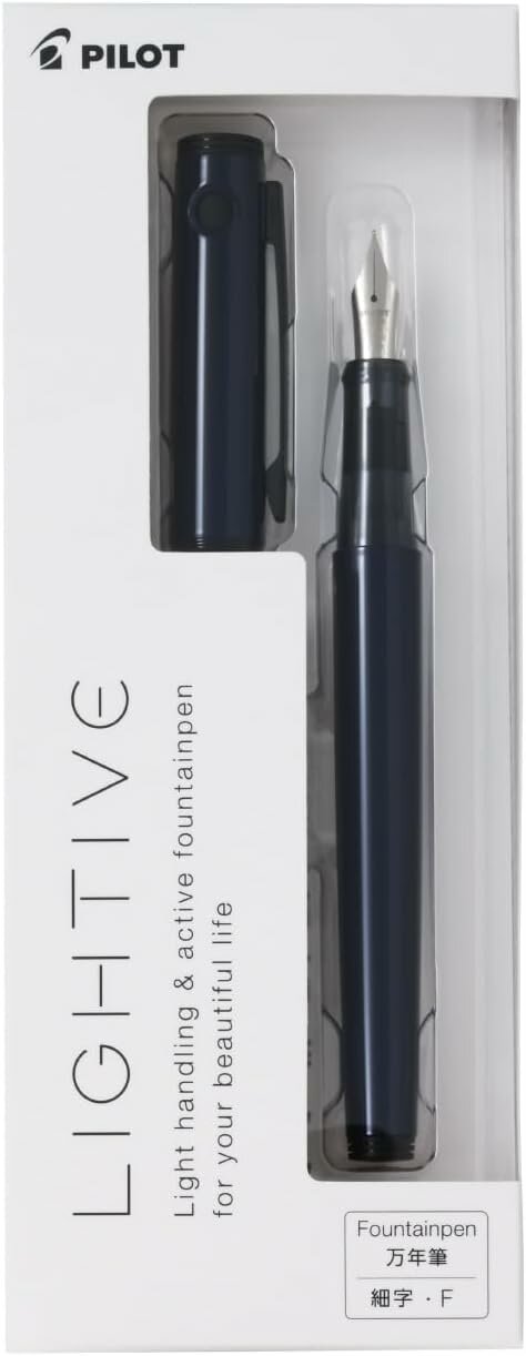 Японская перьевая ручка PILOT Lightive с пером F синяя (FLT-2SR-ANVF)