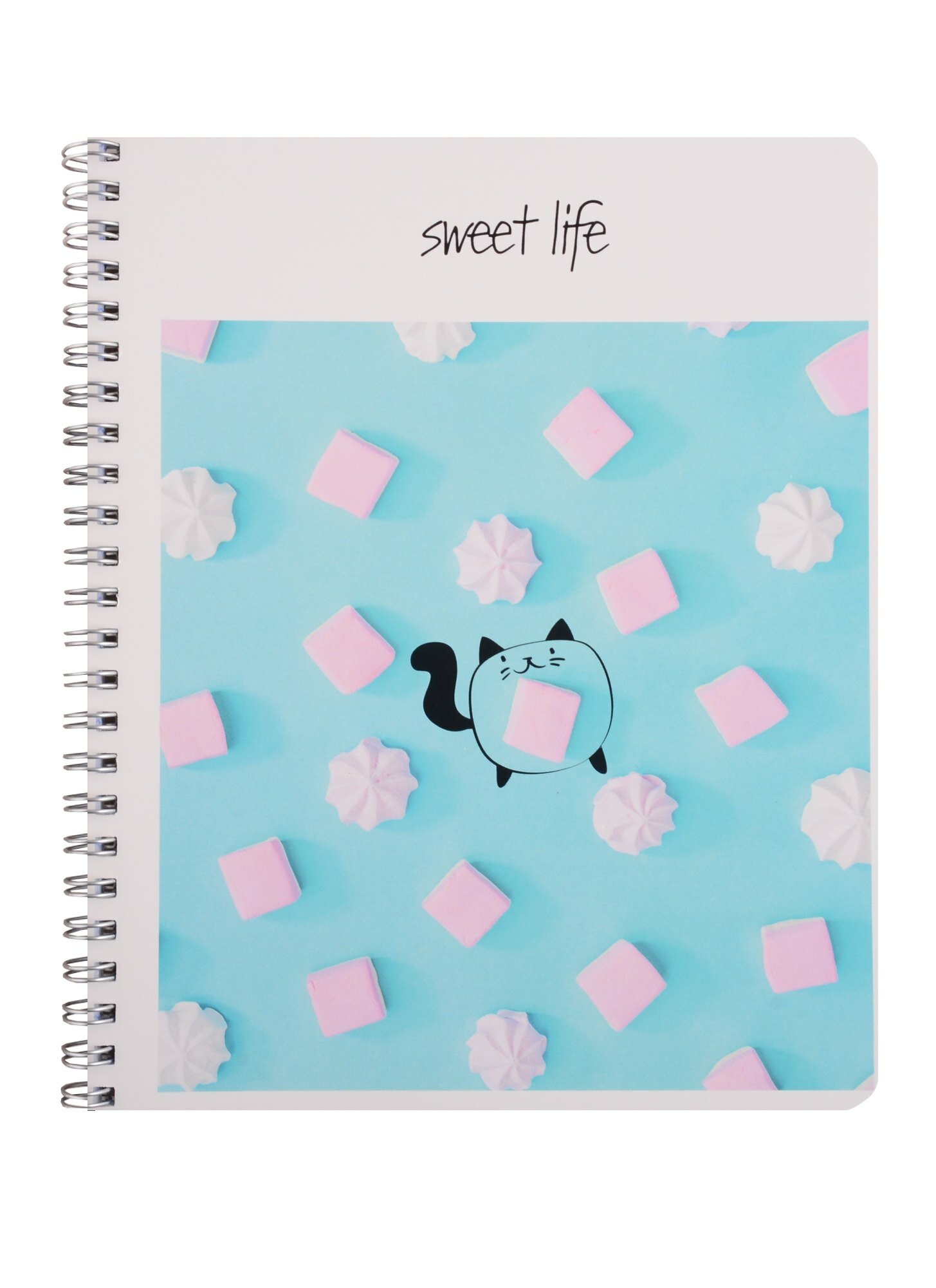 Тетрадь в клетку Academy Style, "Кот-зефирка", 48 листов, в ассортименте