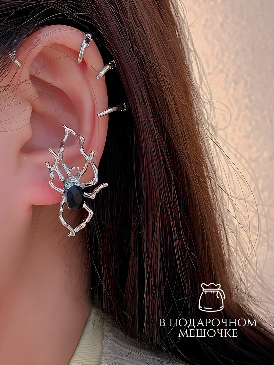 Серьги, искусственный камень