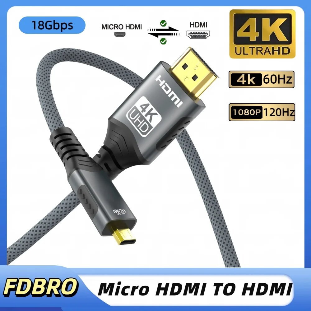 Lmcnzz HDMI кабель Micro HDMI - HDMI Micro HDMI to HDMI, 1m