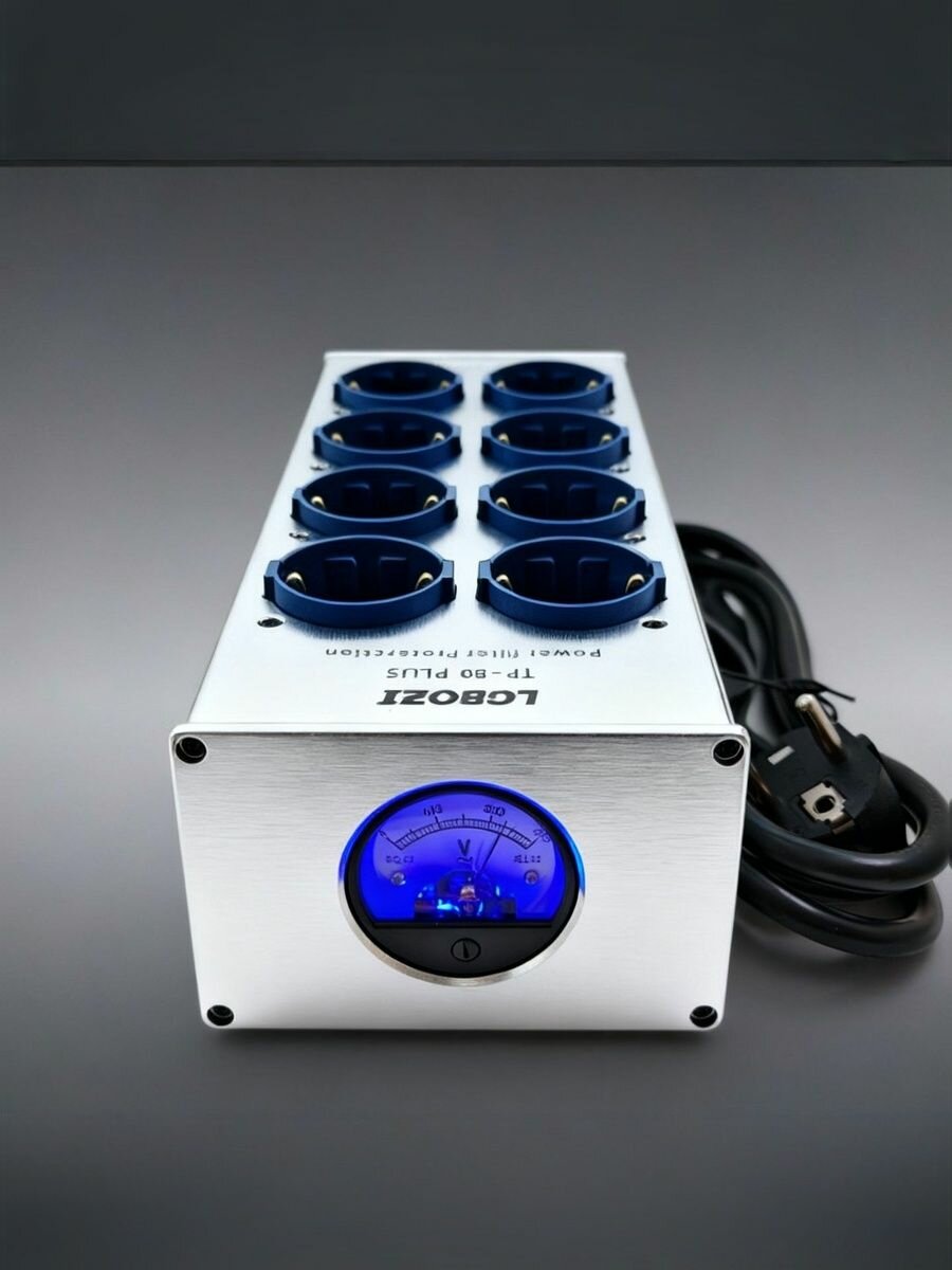TP80 PLUS Hi-Fi фильтр-стабилизатор сетевых помех, очиститель питания с защитой от скачков напряжения и сетевым фильтром розеток EU