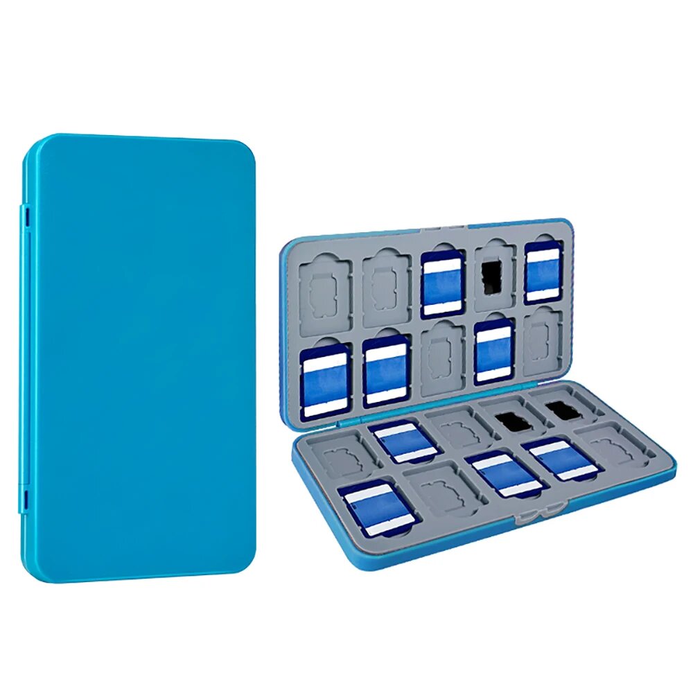 Ящик для SD/MicroSD карт на 40 мест, Blue