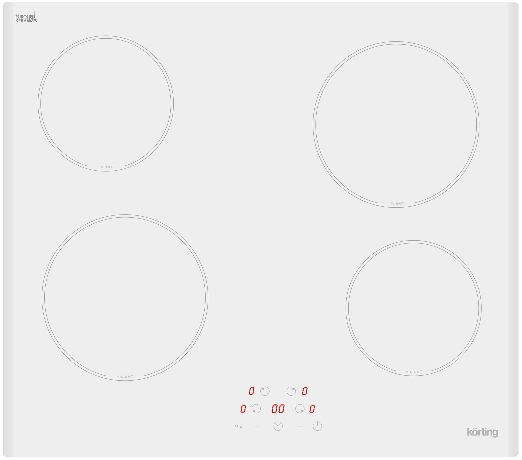 Встраиваемая электрическая варочная панель Korting HK 60003 BW белый