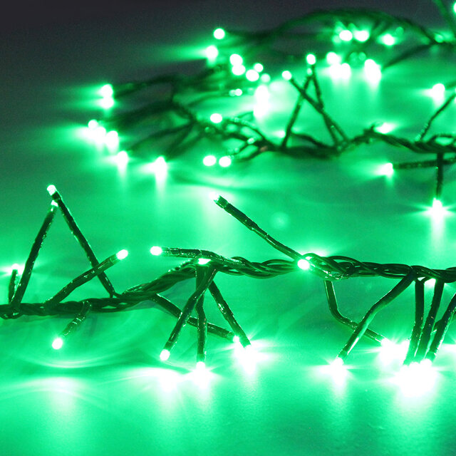 Электрогирлянда Фейерверк Cluster Lights 200 зеленых микроламп 2 м, зеленый ПВХ, соединяемая, IP20, Snowhouse (Сноухаус), FC200-G-E