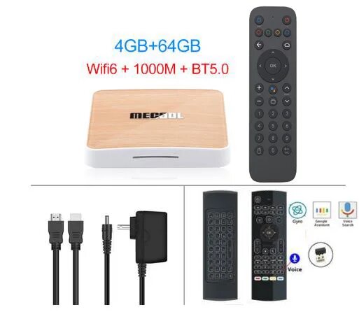 GTMEDIA MECOOL KM6 Smart TV Box Android10 4/64 ГБ Европейская вилка (EU Plug), KM6 with MX3